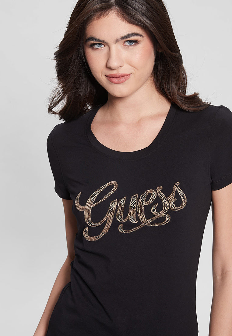 Short Sleeves Round Neck Guess Script Tee – GUESS Philippines